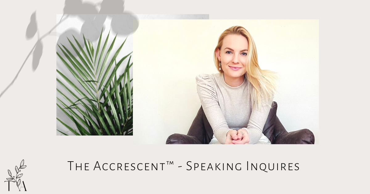 Speaking - The Accrescent™